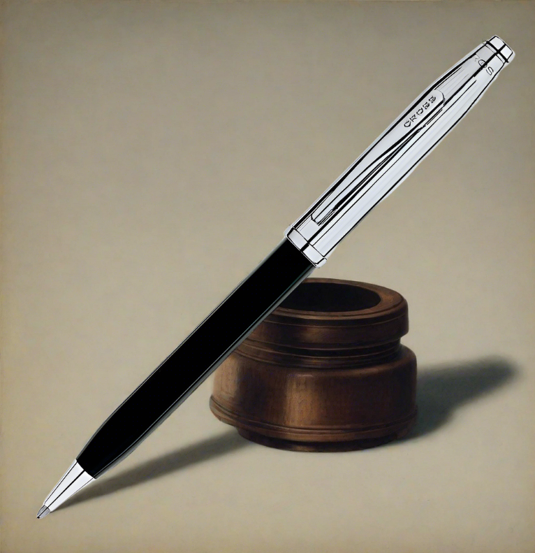 A T Cross Century II Chrome Black Ballpoint Pen | The Gift Emperor Shop